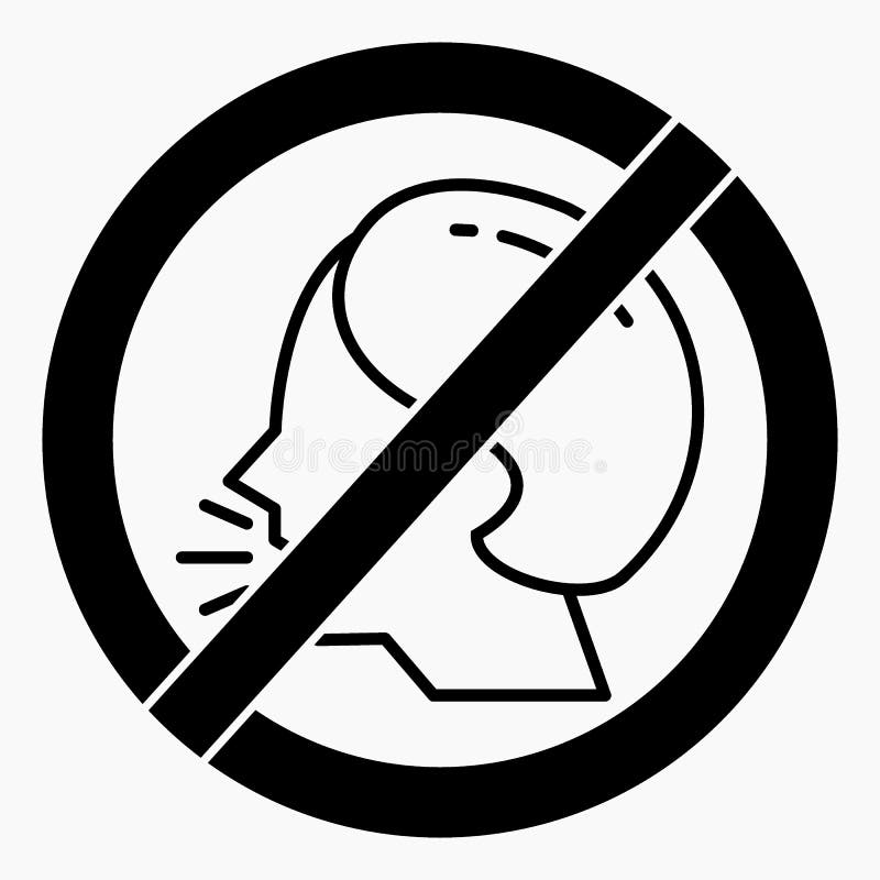 Do not speak icon. stock vector. Illustration of drawing - 260395642