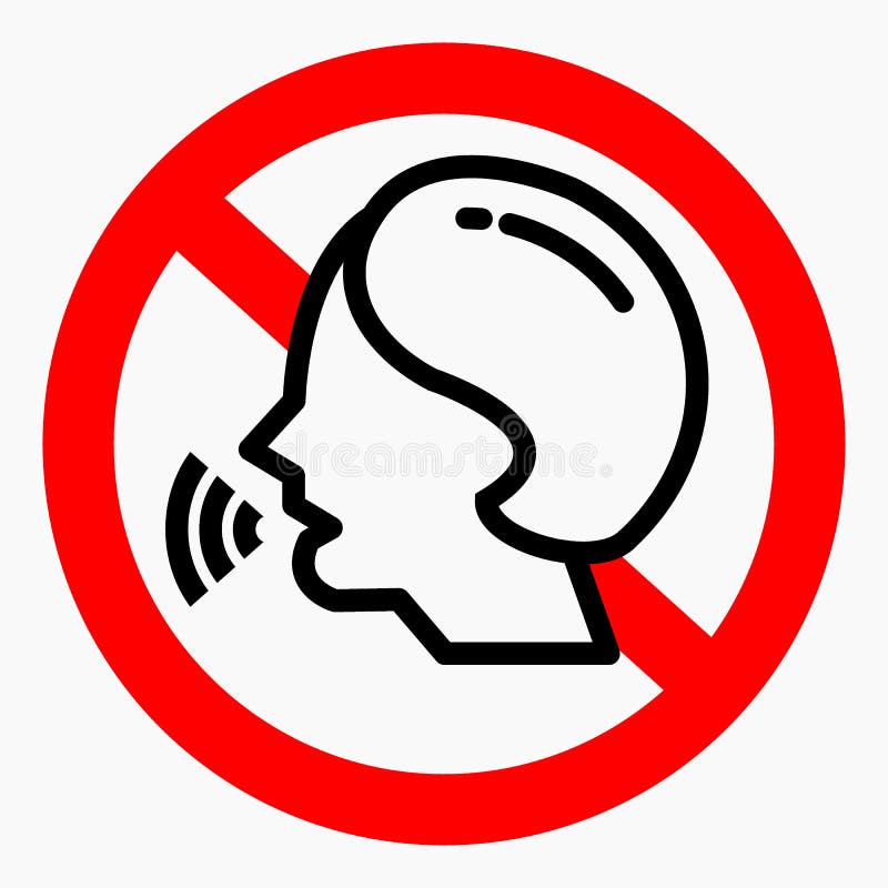 Do not speak icon. stock vector. Illustration of logo - 260395649