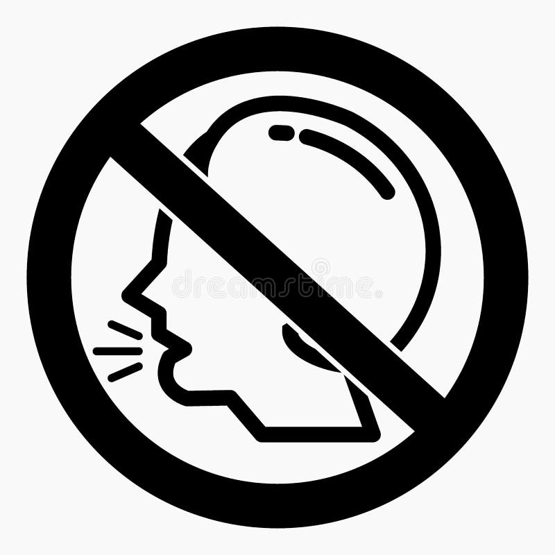 Do not speak icon stock vector. Illustration of sign - 260395656