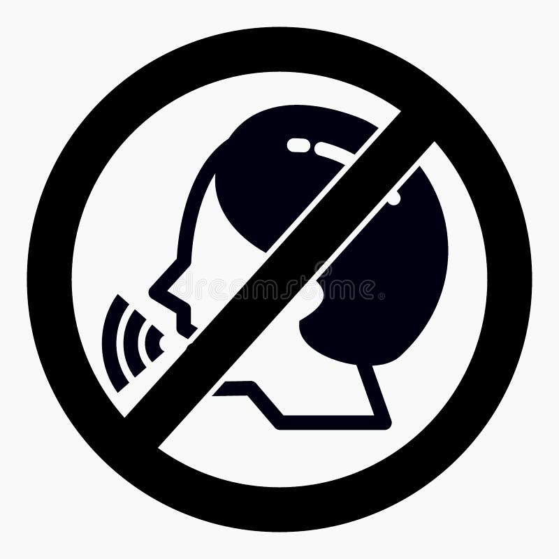 Do not speak icon stock vector. Illustration of noiseless - 260395661