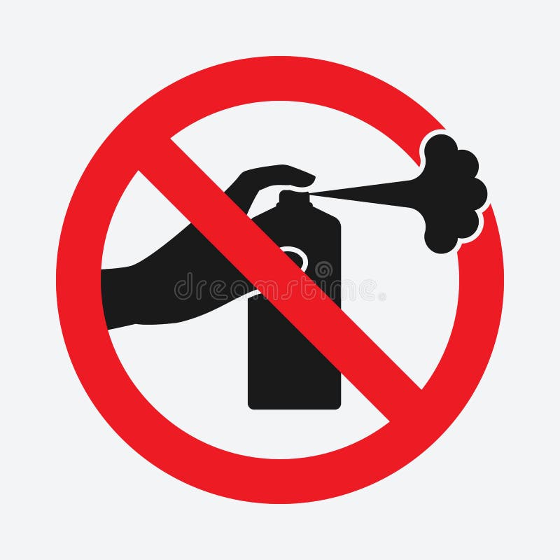Do Not Spray Prohibition Sign. Stop Graffiti Stock Vector ...
