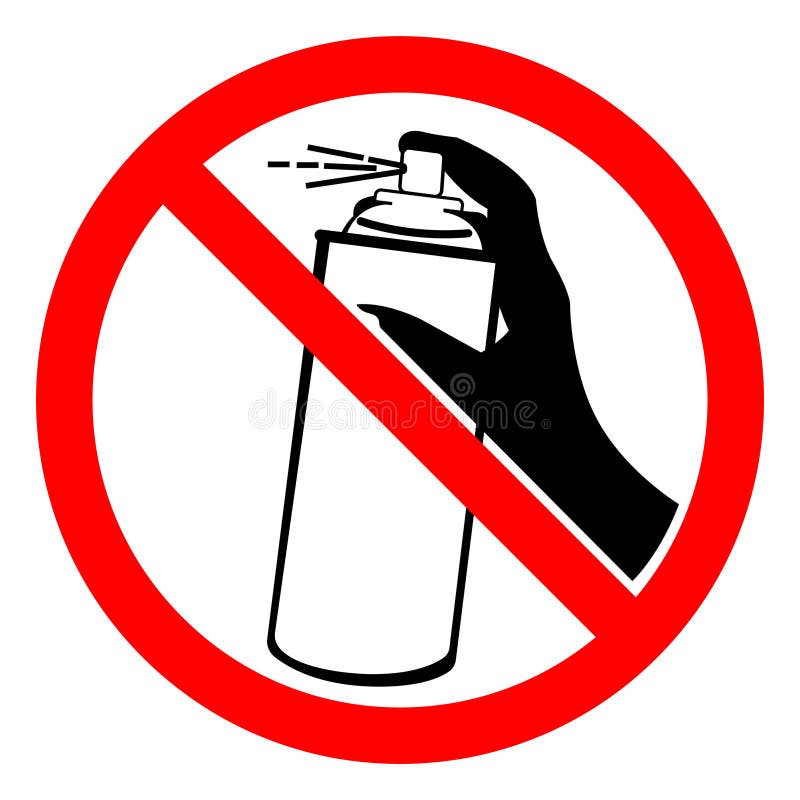 No Spray Can Allowed Vector Icon Stock Vector - Illustration of ...