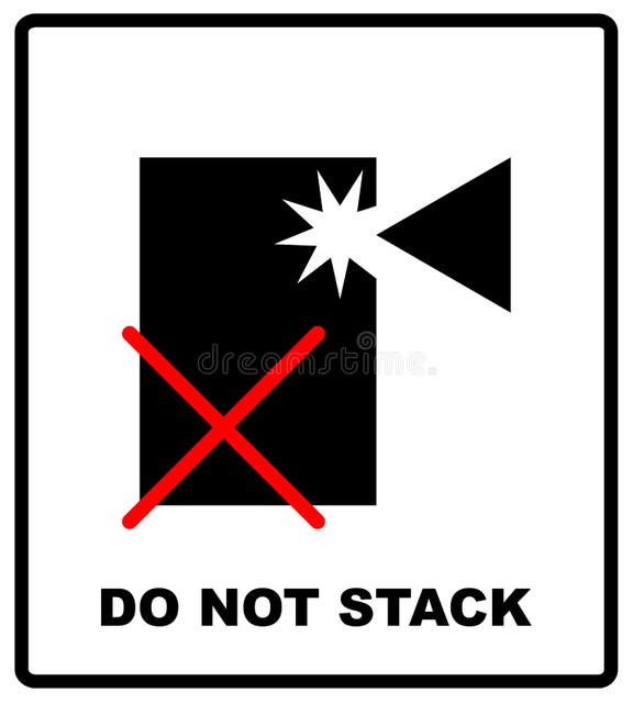 DO NOT STACK Packaging Symbol on a Corrugated Cardboard Box. for Use on ...