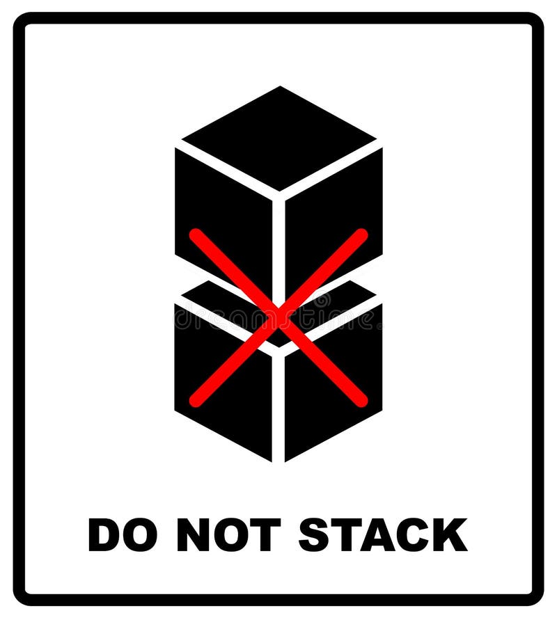 DO NOT STACK Packaging Symbol on a Corrugated Cardboard Box. for Use on ...