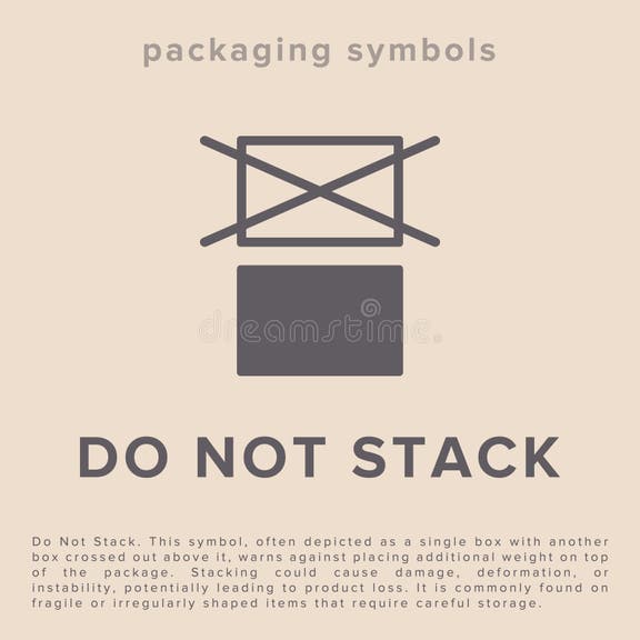 Do Not Stack. Packaging Symbol. Sign and Label Indicating that Items ...