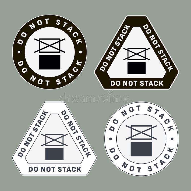 Do Not Stack. Packaging Symbol. Sign and Label Indicating that Items ...