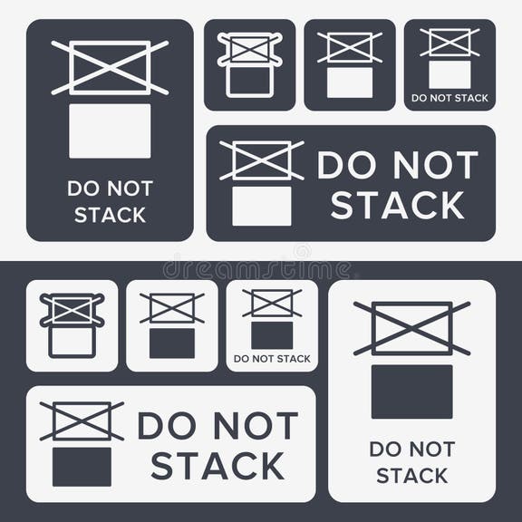 Do Not Stack. Packaging Symbol. Sign and Label Indicating that Items ...