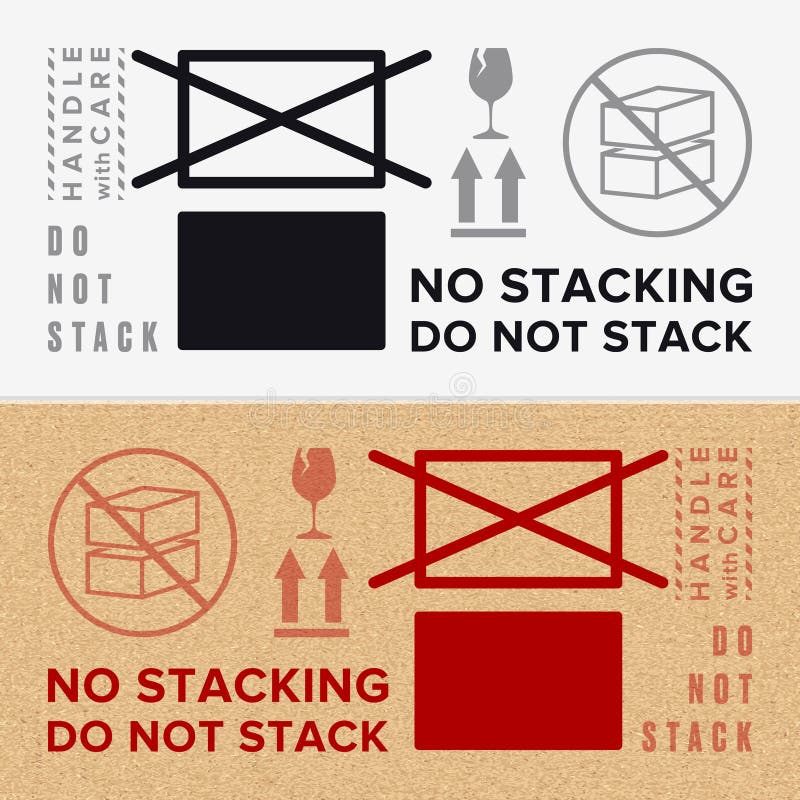 Do Not Stack. Packaging Symbol. Sign and Label Indicating that Items ...
