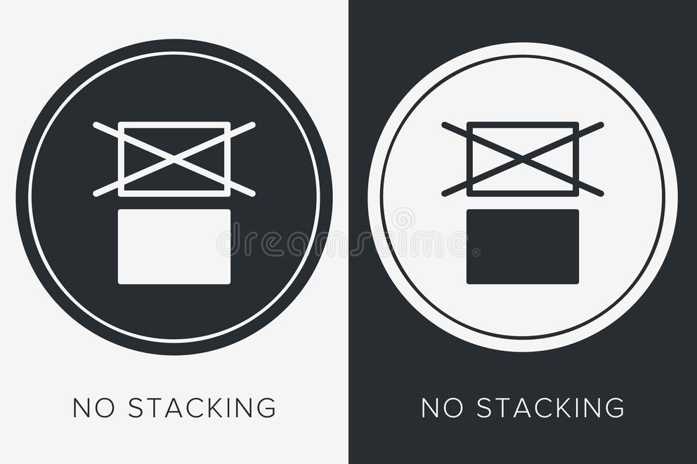 Do Not Stack. Packaging Symbol. Sign and Label Indicating that Items ...