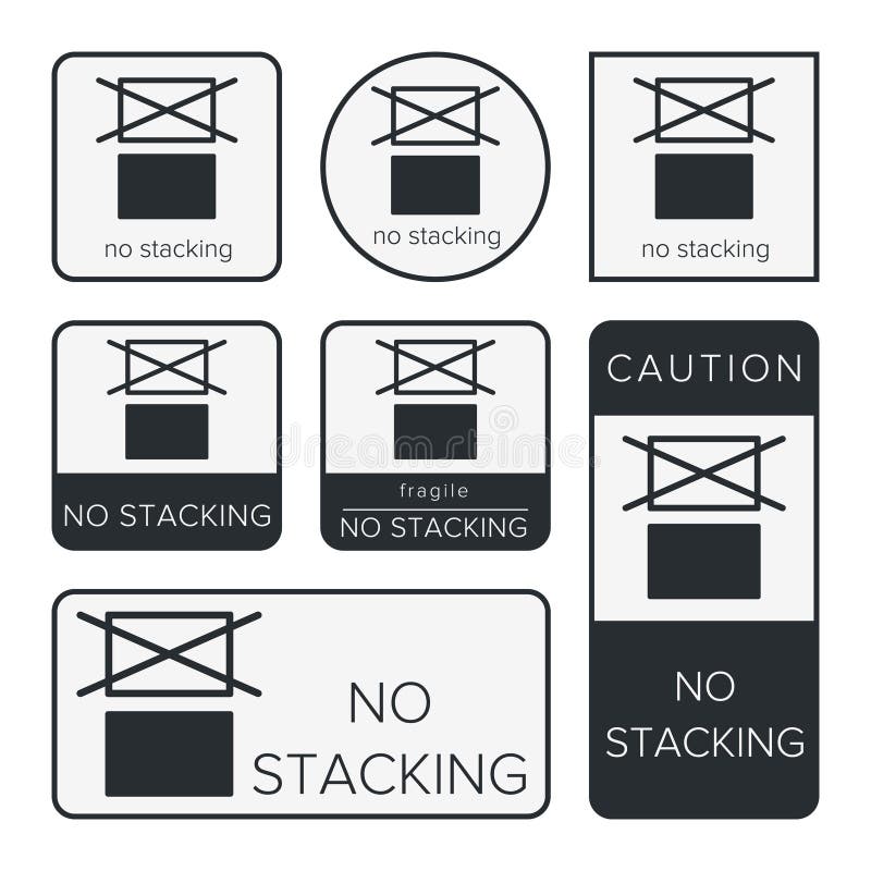 Do Not Stack. Packaging Symbol. Sign and Label Indicating that Items ...