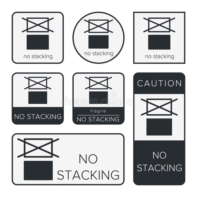 Do Not Stack. Packaging Symbol. Sign and Label Indicating that Items ...