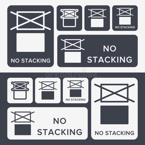 Do Not Stack. Packaging Symbol. Sign and Label Indicating that Items ...
