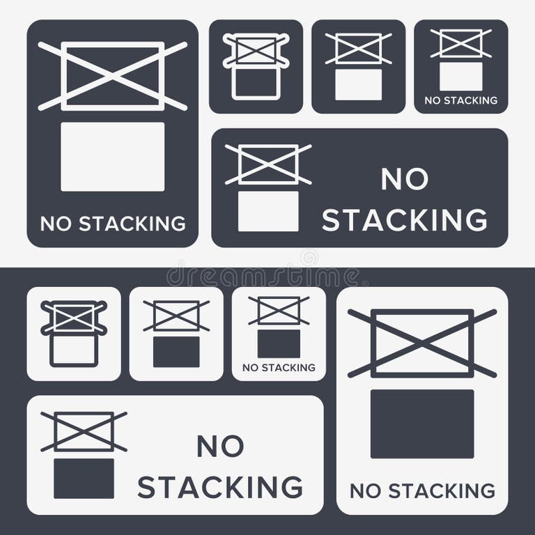 Do Not Stack. Packaging Symbol. Sign and Label Indicating that Items ...