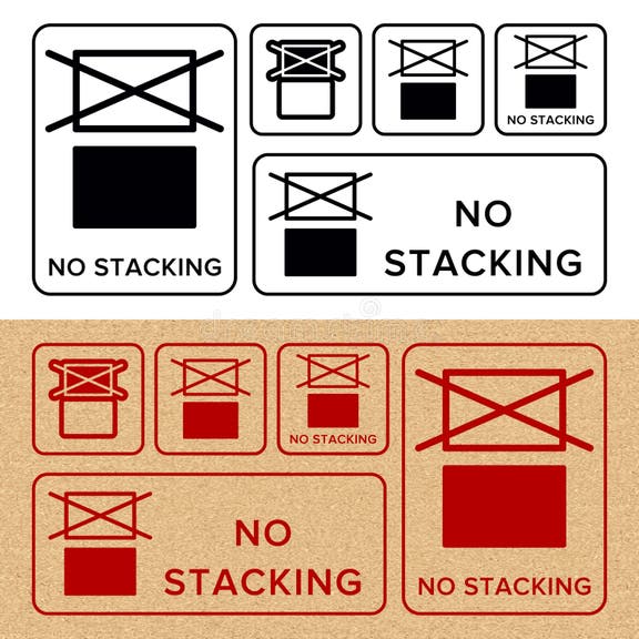 Do Not Stack. Packaging Symbol. Sign and Label Indicating that Items ...