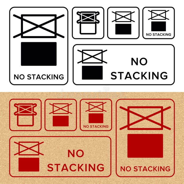 Do Not Stack. Packaging Symbol. Sign and Label Indicating that Items ...