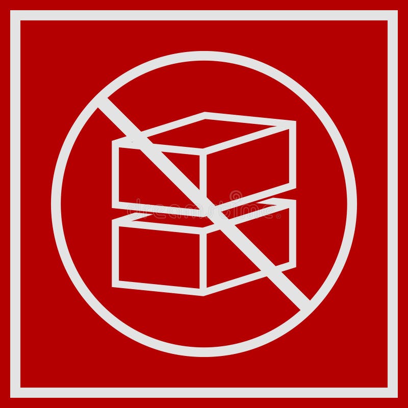 Do Not Stack. Packaging Symbol. Sign and Label Indicating that Items ...