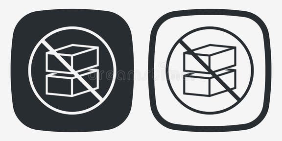 Do Not Stack. Packaging Symbol. Sign and Label Indicating that Items ...