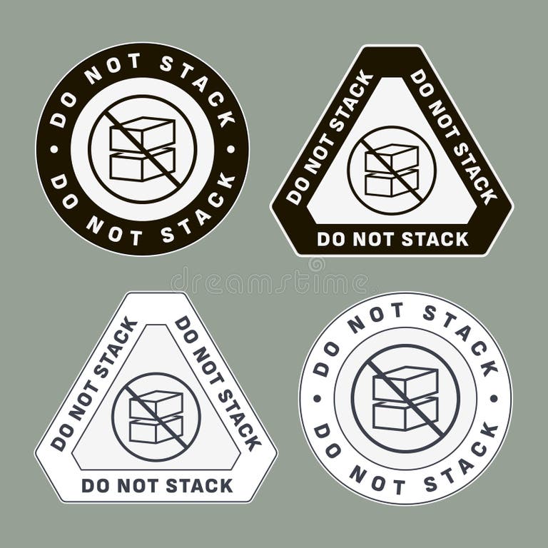Do Not Stack. Packaging Symbol. Sign and Label Indicating that Items ...