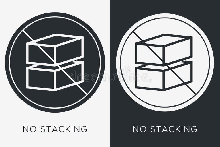 Do Not Stack. Packaging Symbol. Sign and Label Indicating that Items ...