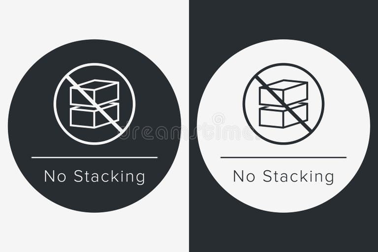 Do Not Stack. Packaging Symbol. Sign and Label Indicating that Items ...