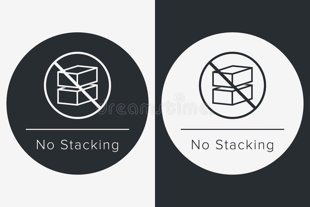 Do Not Stack. Packaging Symbol. Sign and Label Indicating that Items ...