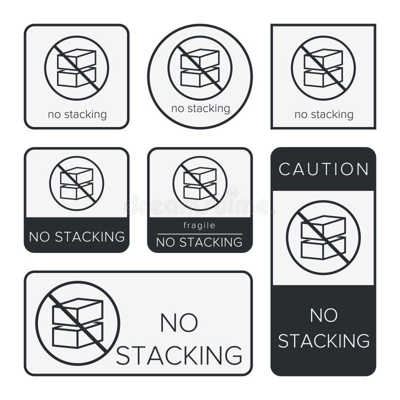 Do Not Stack. Packaging Symbol. Sign and Label Indicating that Items ...