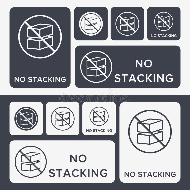 Do Not Stack. Packaging Symbol. Sign and Label Indicating that Items ...
