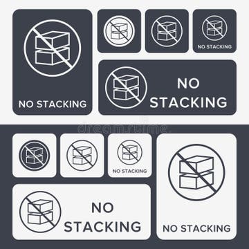 Do Not Stack. Packaging Symbol. Sign and Label Indicating that Items ...