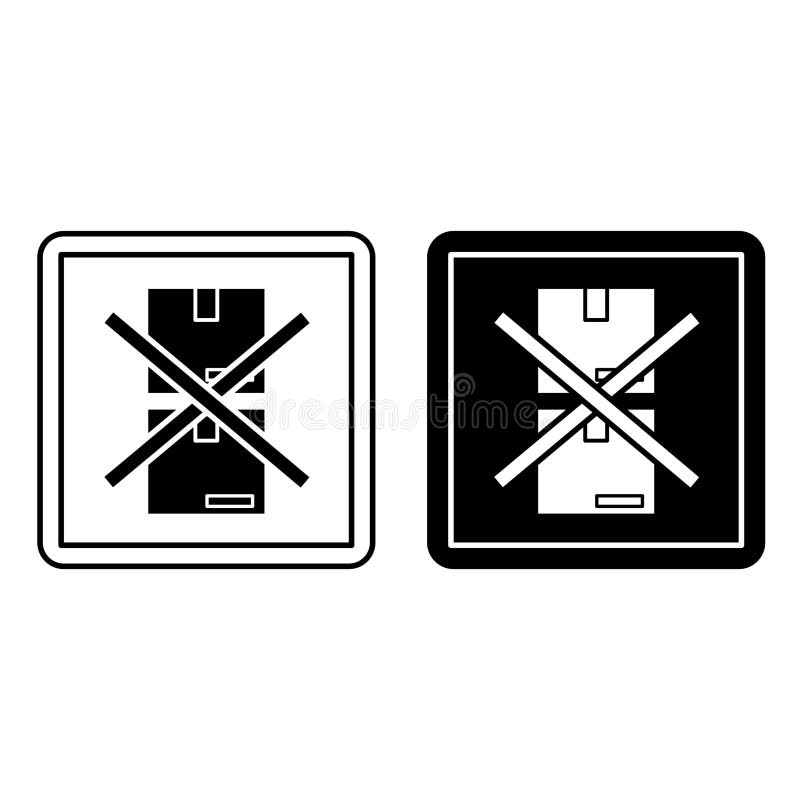 Do Not Stack Signs. stock vector. Illustration of shipping - 364386163