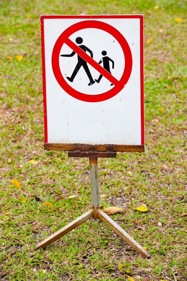 Symbol of do not step on. stock image. Image of prohibitive - 27060543