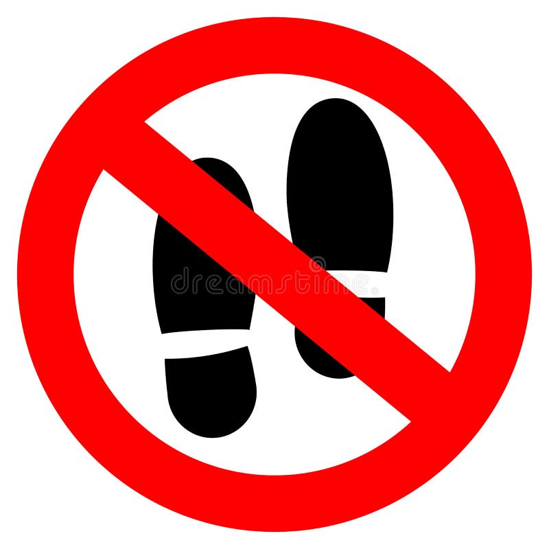 Do Not Step Here Please Sign Stock Vector - Illustration of button ...