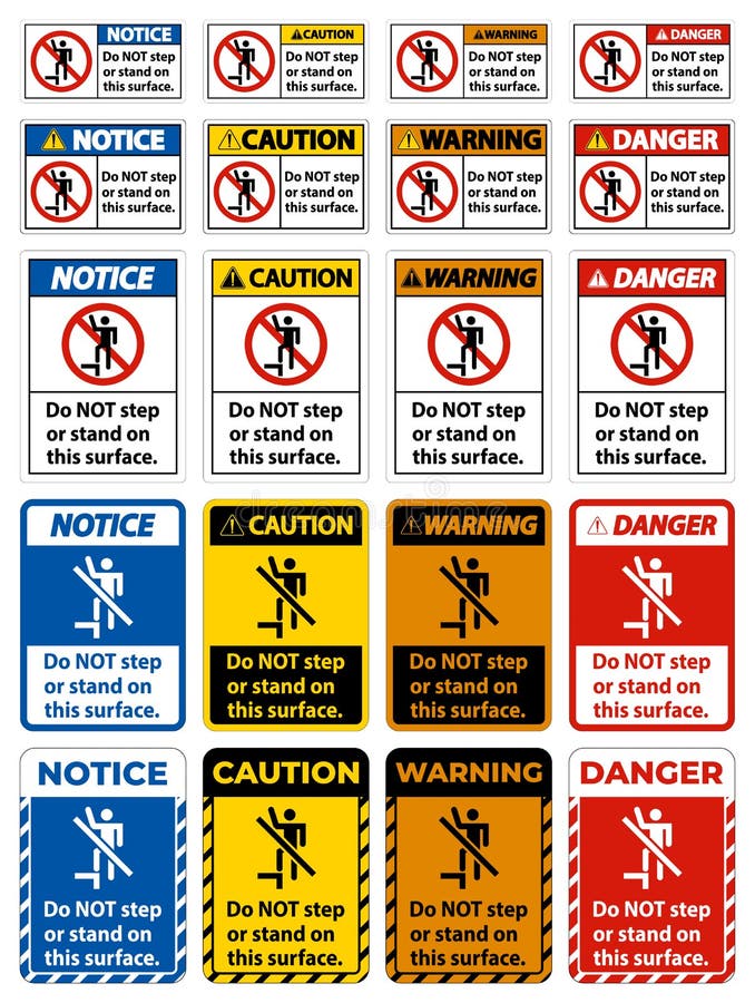 Do NOT Step or Stand on this Surface Stock Vector - Illustration of ...