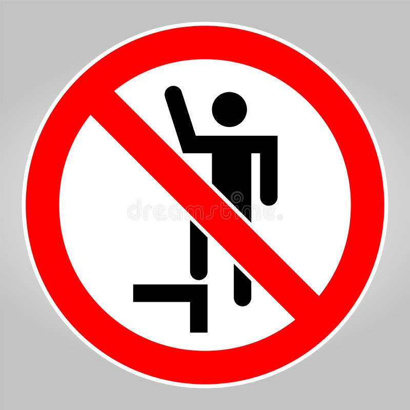 Do NOT Step or Stand on this Surface Stock Vector - Illustration of ...