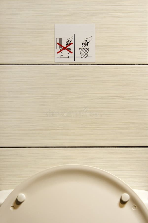 Do Not Throw the Paper in the Toilet Stock Image - Image of tile, paper ...