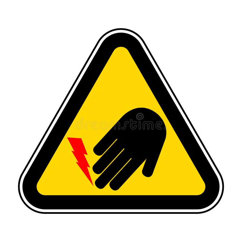 Do Not Touch Electrical Hazard Symbol Stock Vector - Illustration of ...