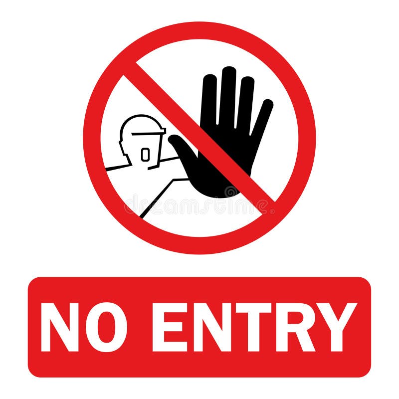 Do Not Touch, Do Not Enter Vector Illustration. Stock Illustration ...