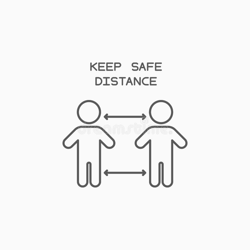 Keep Safe Distance Icon, Social Distancing Vector Stock Vector ...