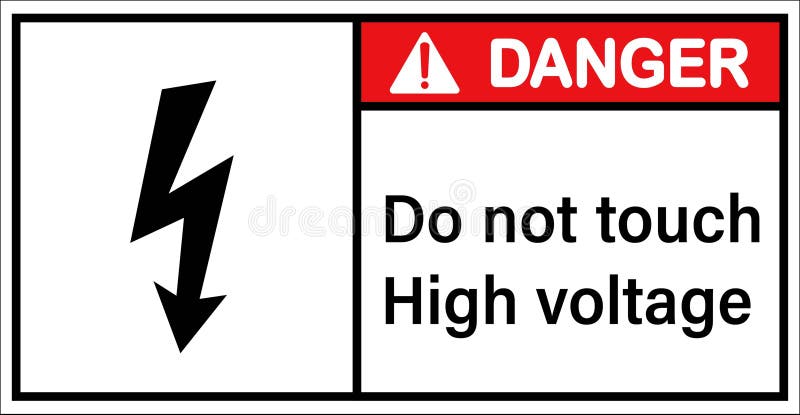 Do Not Touch High Voltage.Sign Danger Stock Vector - Illustration of ...