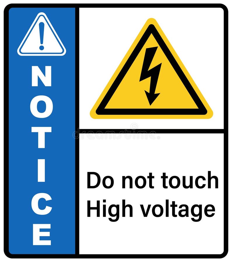Do Not Touch High Voltage.Sign Notice Stock Vector - Illustration of ...