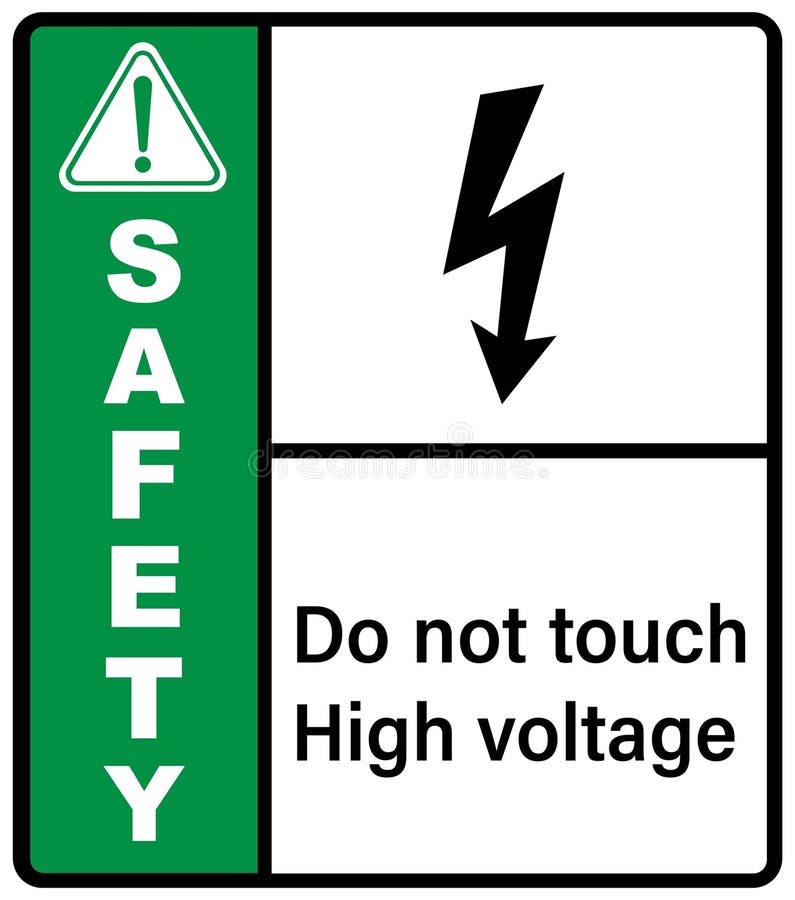 Do Not Touch High Voltage.Sign Safety Stock Vector - Illustration of ...