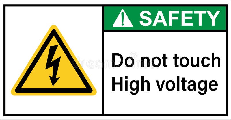 Do Not Touch High Voltage.Sign Safety Stock Vector - Illustration of ...