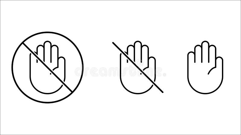 Do Not Touch Hand Icons Stock Illustrations – 325 Do Not Touch Hand ...