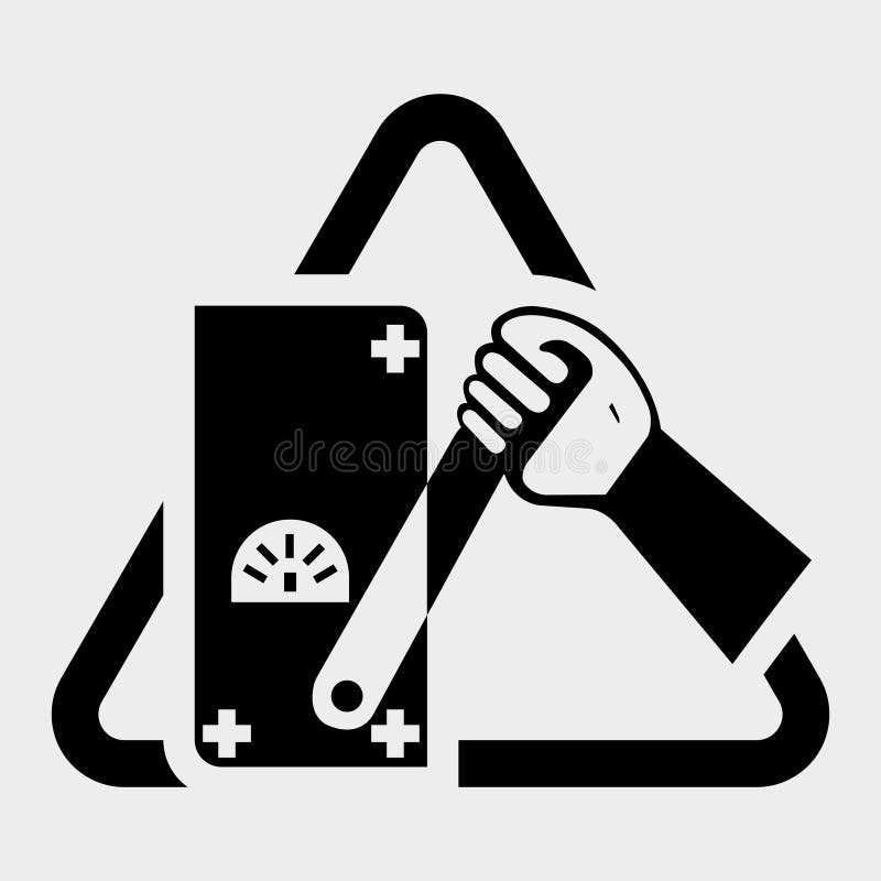 Do Not Touch Men Working Symbol Sign Isolate on White Background,Vector ...