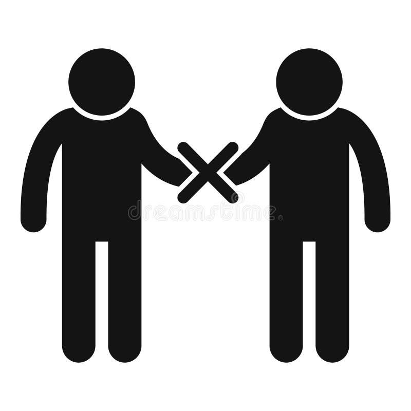 Do Not Touch Person Icon Simple Vector. Avoid Contact Stock Vector ...