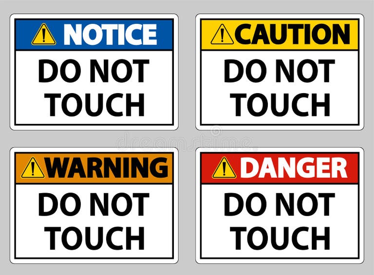 Do Not Touch and Please Do Not Touch Sign Stock Vector - Illustration ...