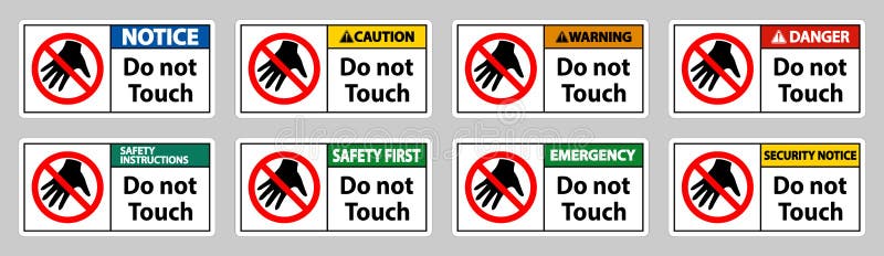 Do Not Touch and Please Do Not Touch Sign Stock Vector - Illustration ...