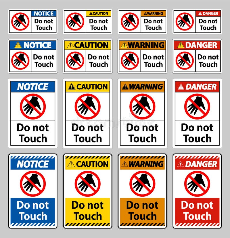 Do Not Touch and Please Do Not Touch Sign Stock Vector - Illustration ...
