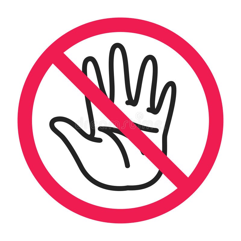 Dont Stop Icon. Pforbidden Sign. Hand Prohibit. Forbidden Access ...