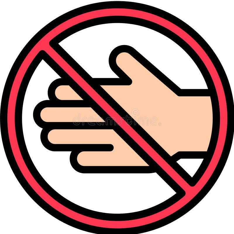 Do Not Touch Sign Vector Illustration, Filled Style Icon Stock Vector ...