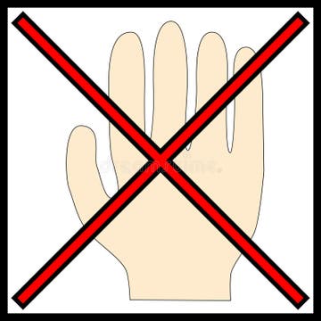 Do not touch symbol stock vector. Illustration of signal - 8414360
